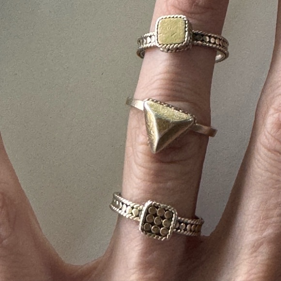 Anna Beck | Jewelry | Anna Beck Set Of 3 Gold Stacking Rings | Poshmark